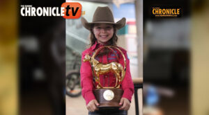 10-Year-Old Dusky Lynn Hall wins the L3 Senior Barrel Racing